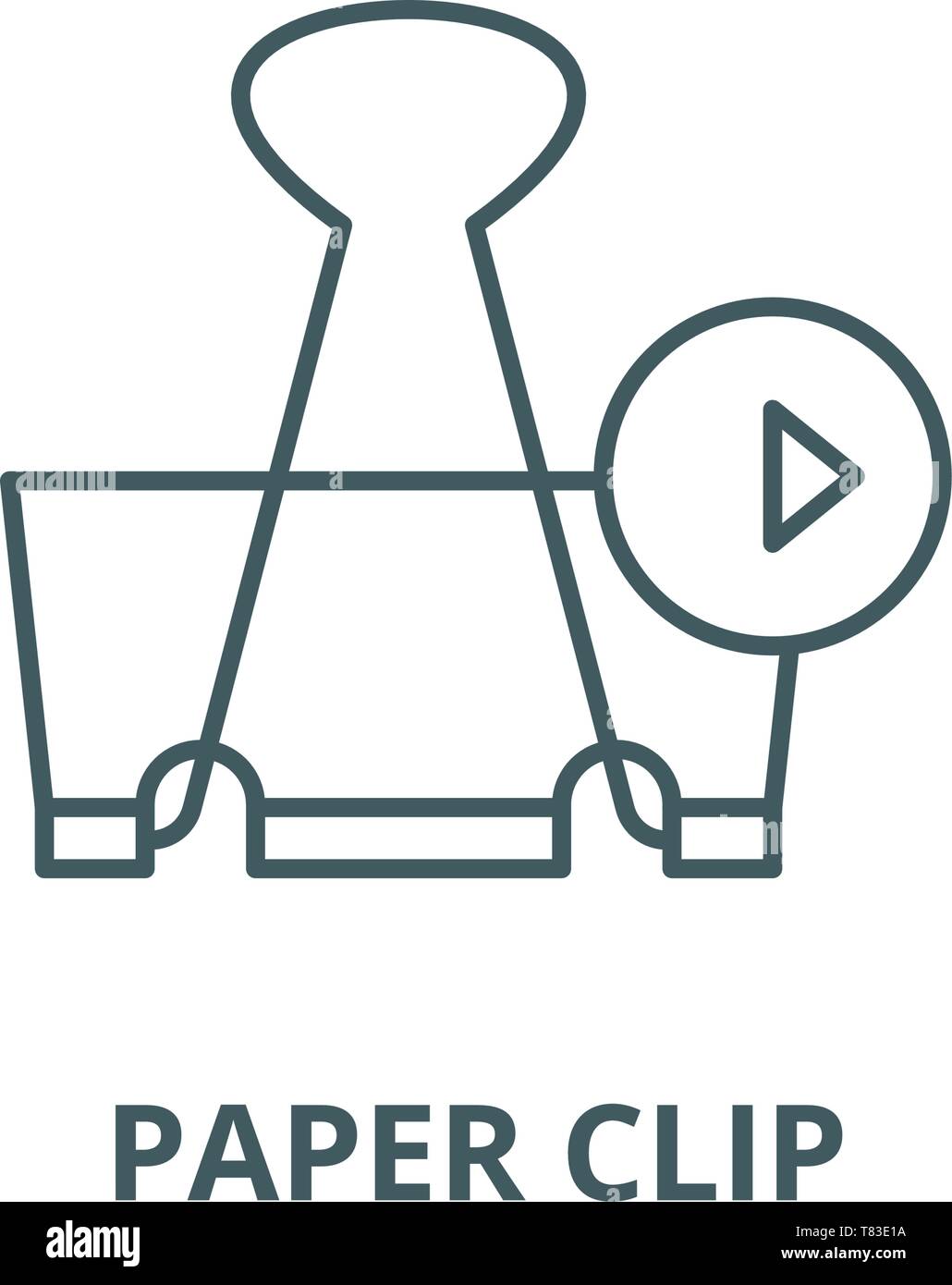 Paper clip vector line icon, linear concept, outline sign, symbol Stock ...