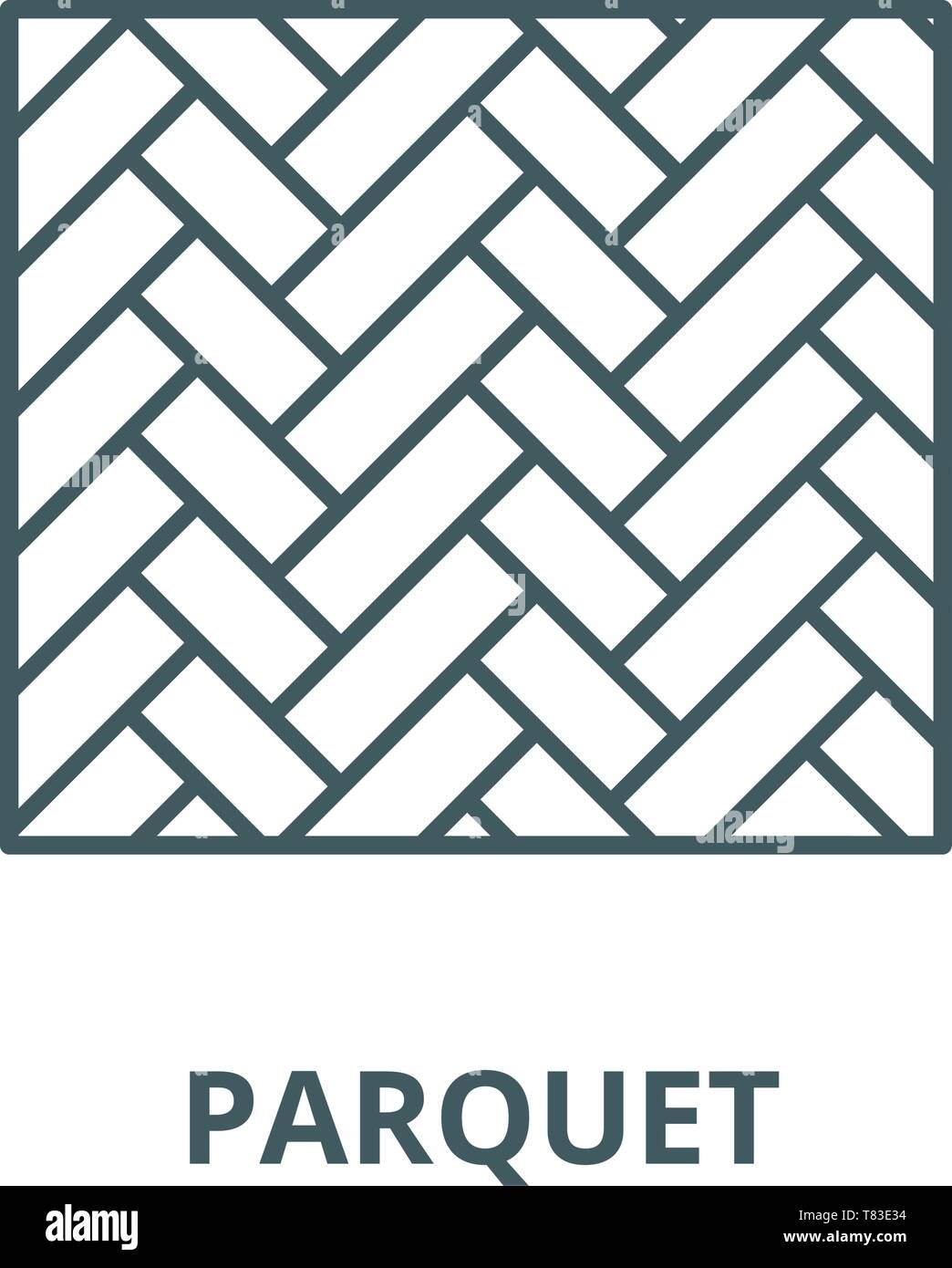 Parquet vector line icon, linear concept, outline sign, symbol Stock ...
