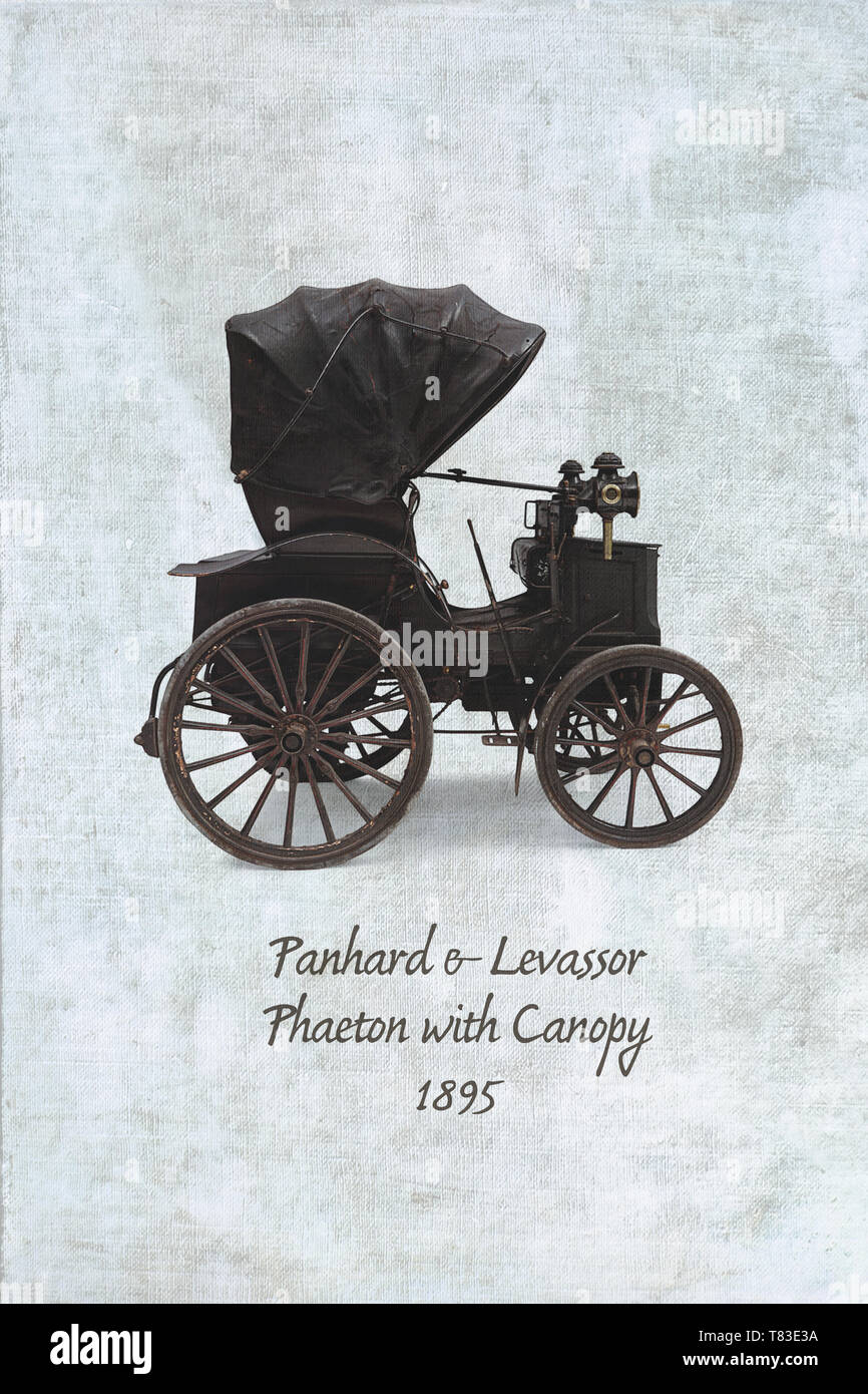 Panhard et Levassor Phaeaton with canopy from 1895 Stock Photo - Alamy