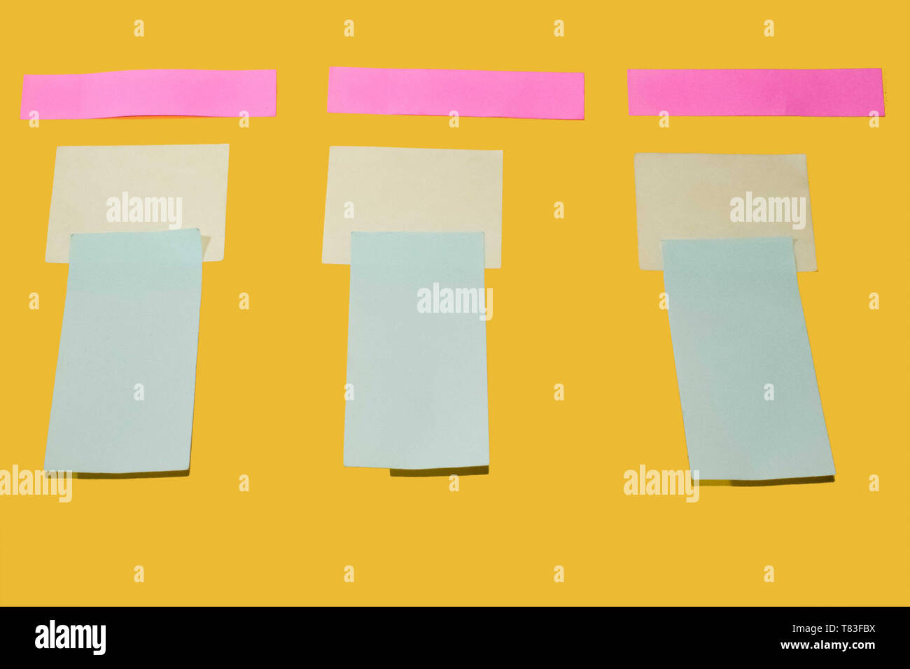 Sticky Notes With Different Size And Color On A Yellow, 47% OFF