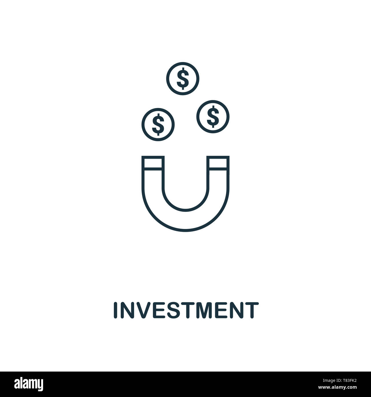 Investment icon. Outline style thin design from business icons ...