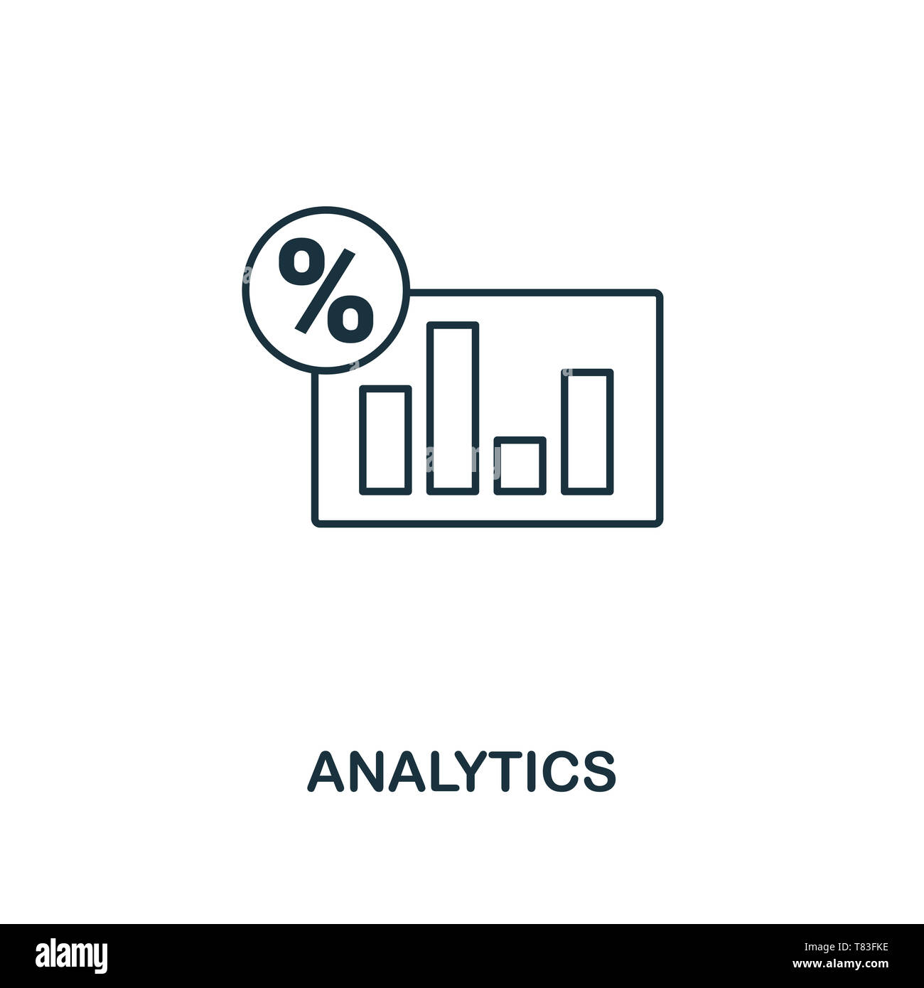 Analytics icon. Outline style thin design from business icons ...