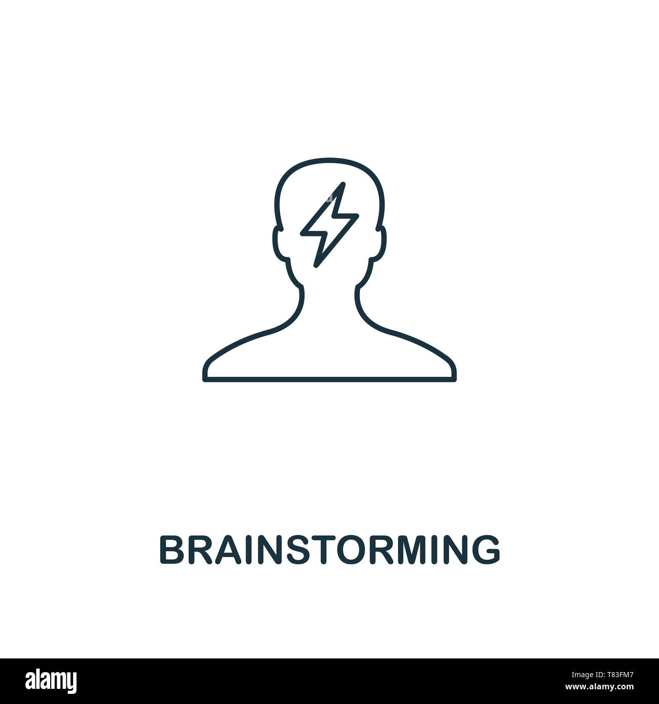 Brainstorming icon. Outline style thin design from business icons ...