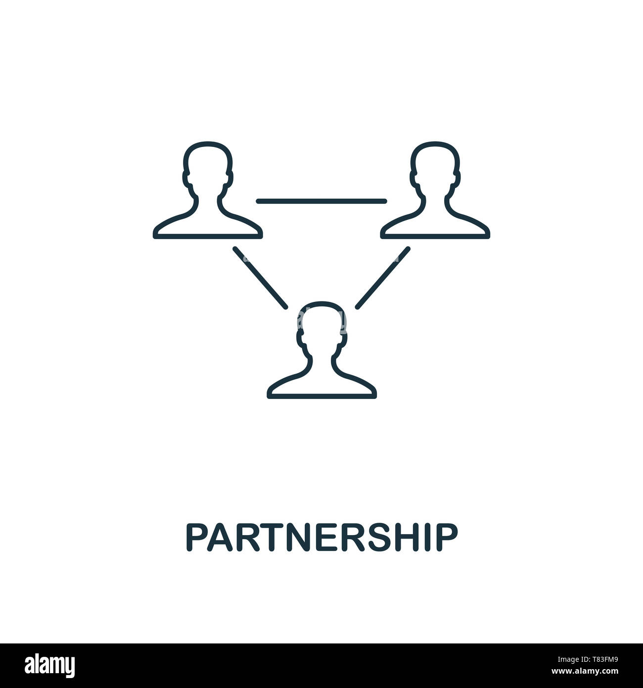 Partnership icon. Outline style thin design from business icons ...