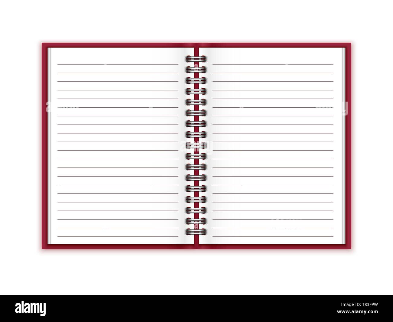 Open notebook vector Stock Vector Image & Art - Alamy