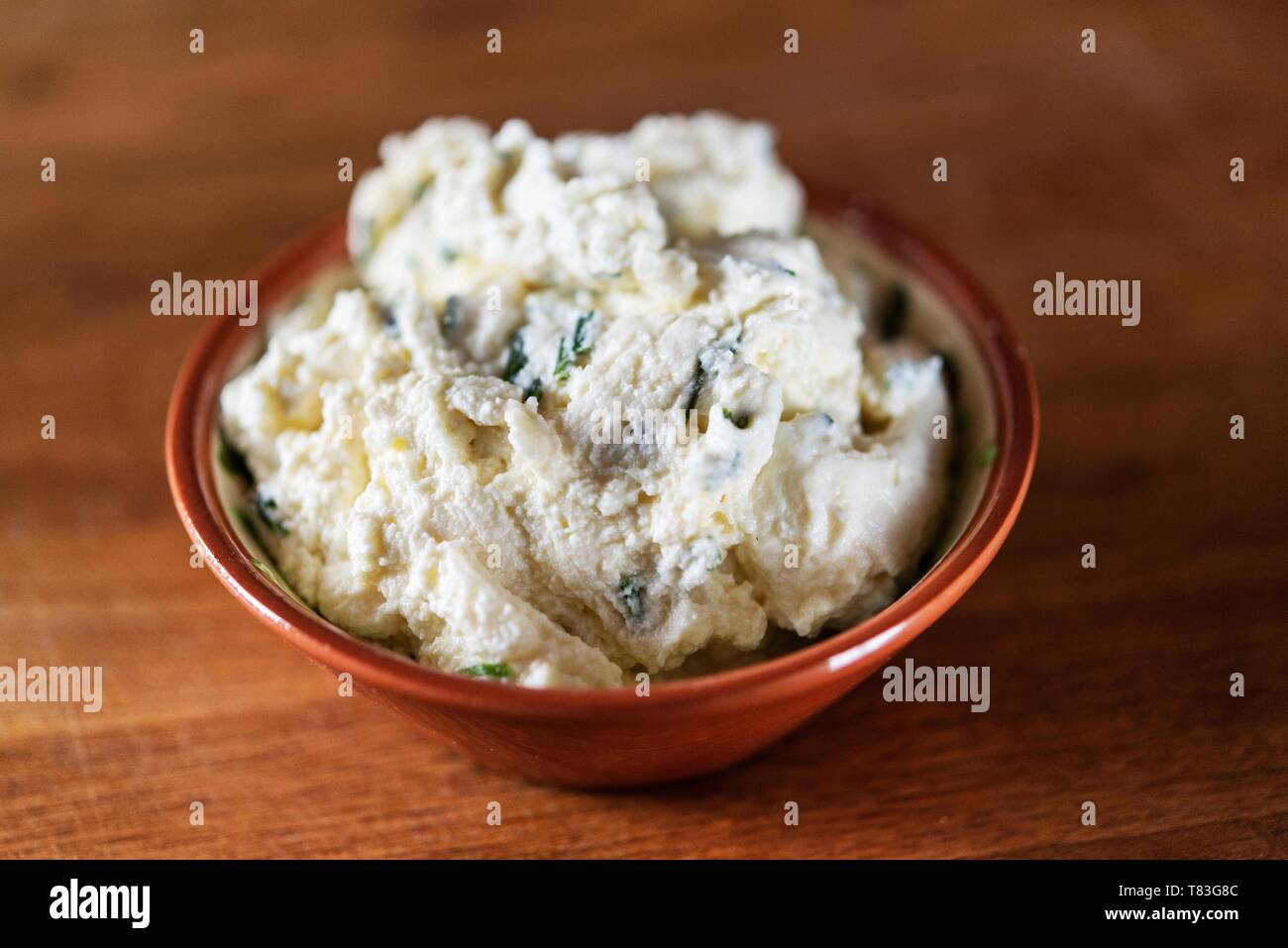 France, Rhone, Lyon, cheese speciality, Cervelle de Canut Stock Photo ...