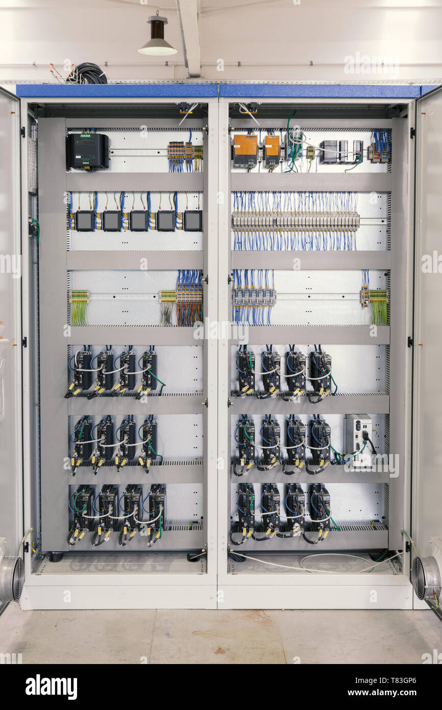 industrial control box with electronics Stock Photo - Alamy