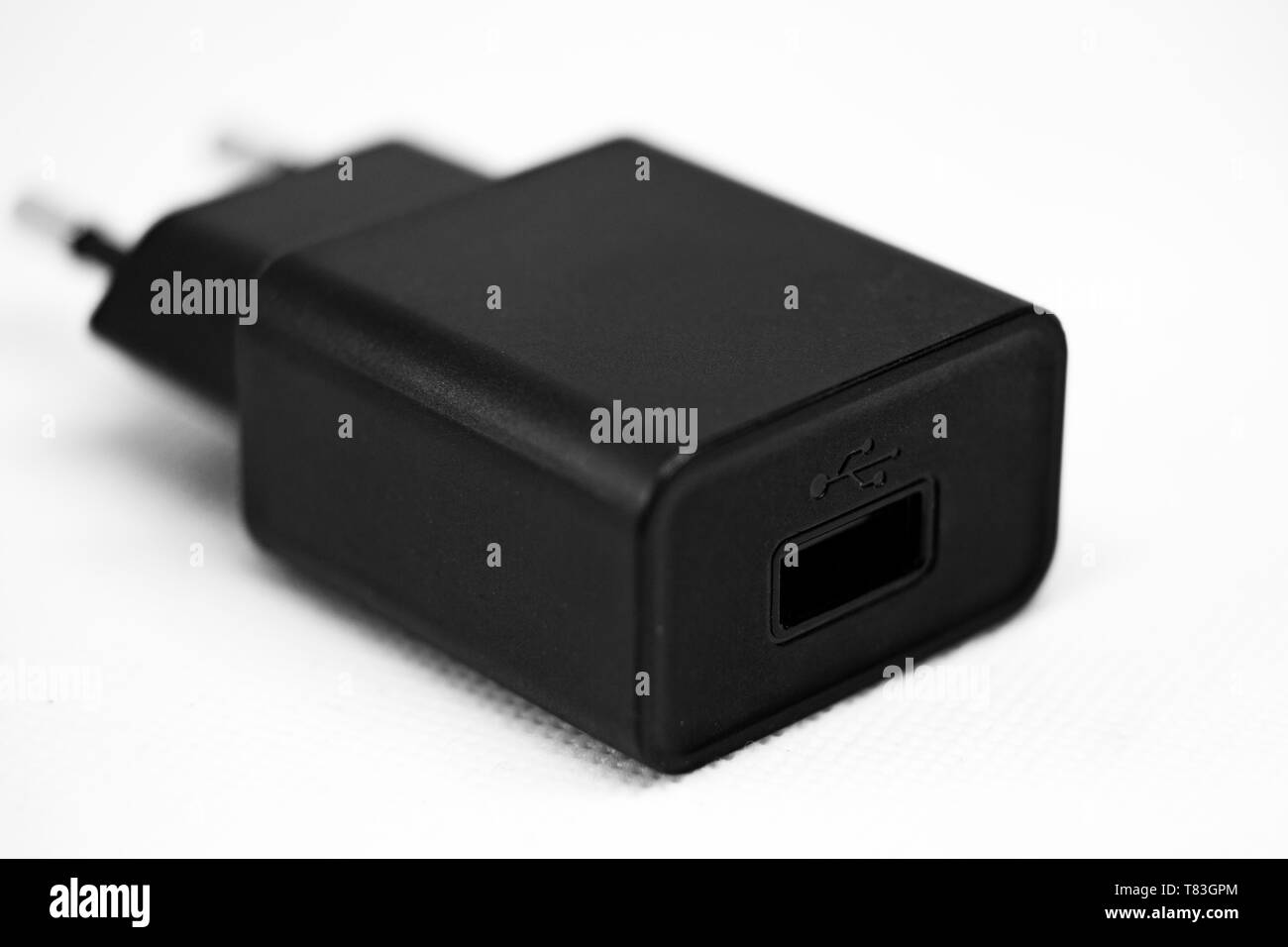 black connector with usb socket Stock Photo - Alamy