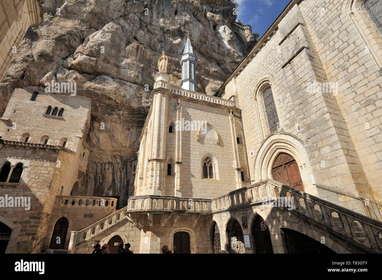 France, Lot, Haut Quercy, Rocamadour, medieval religious city with its ...