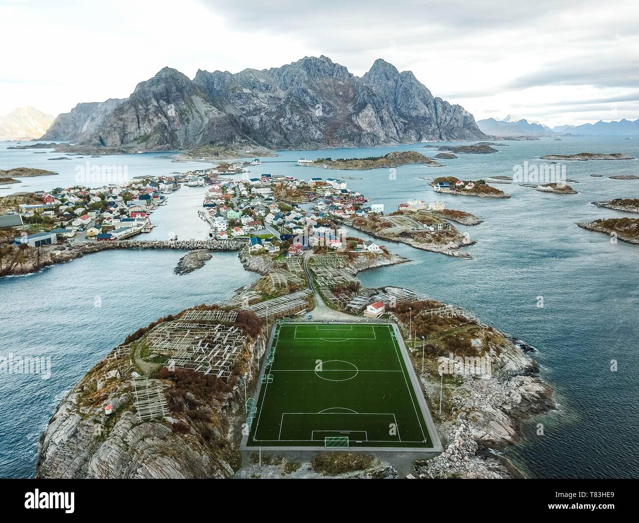 Beautiful football pitch in Norway Stock Photo - Alamy