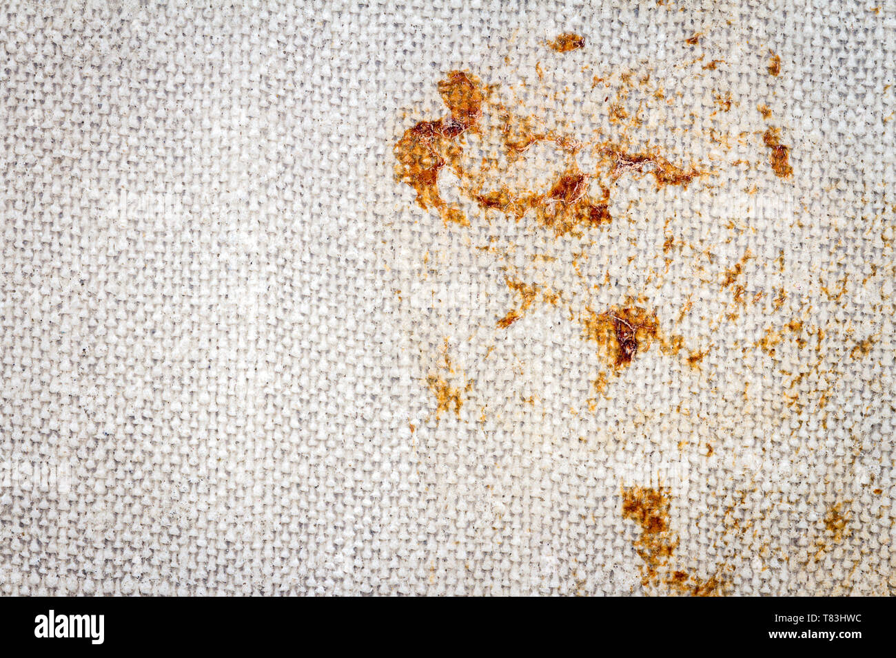 Old stained white cloth book cover texture background. Close up of the ...