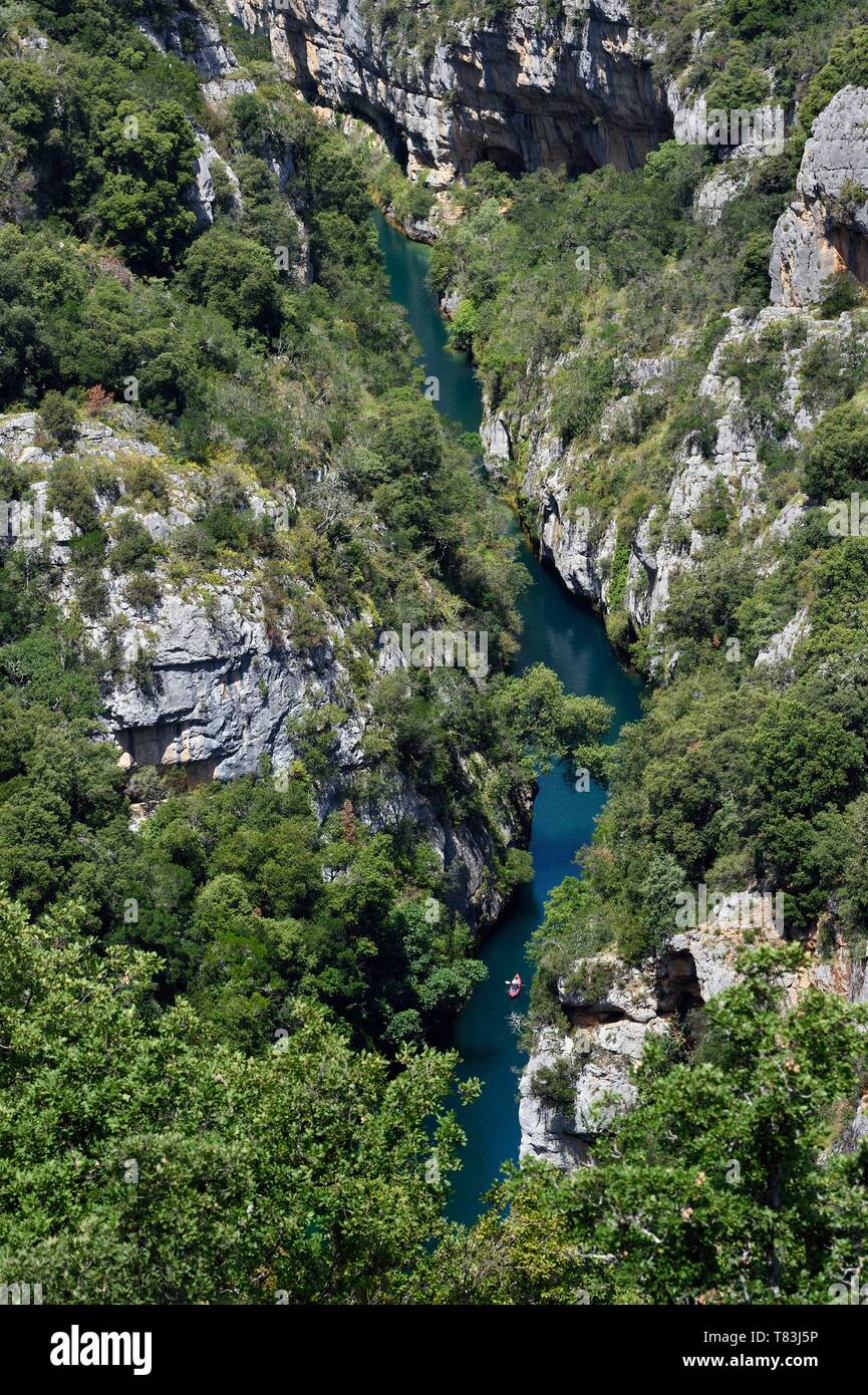 France, Var on the Left Bank and Alpes de Haute Provence on the Right ...