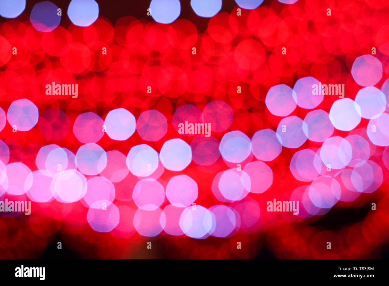 blurred colorful red and white light image of electric line blur ...