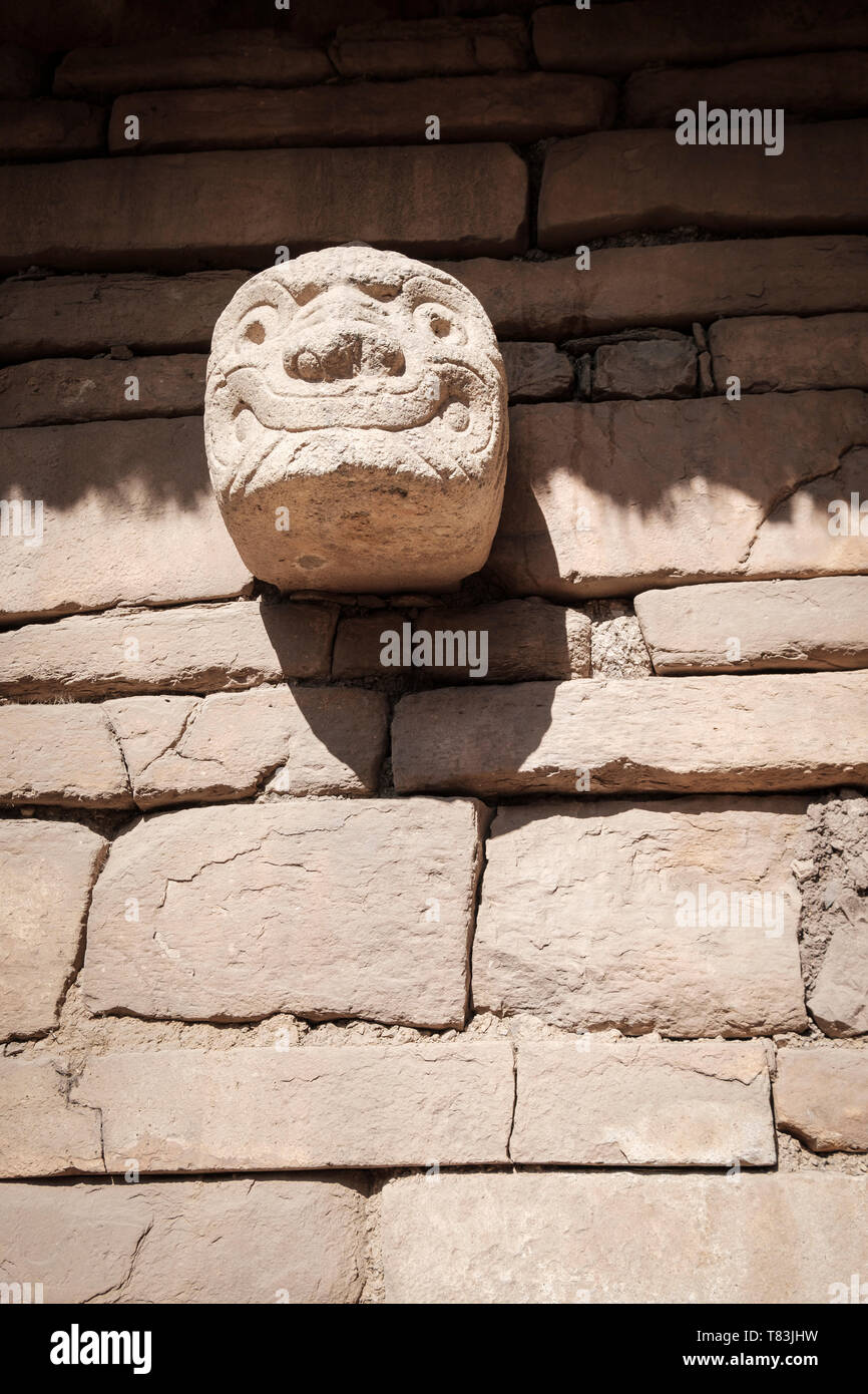 Ancient stone tenon head or Cabeza Clava at Archeological site of ...