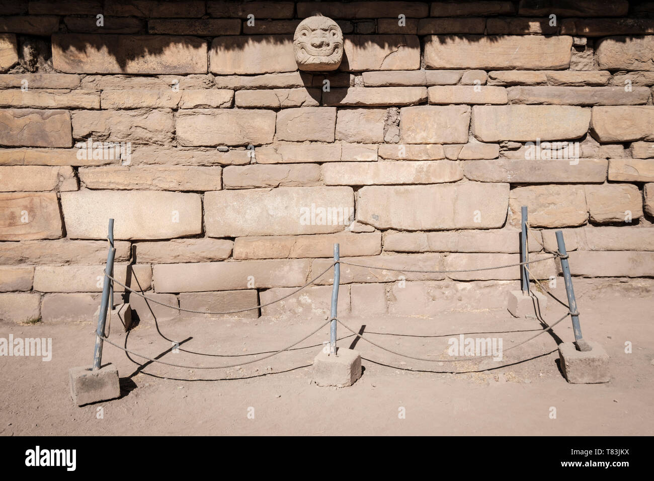 Ancient stone tenon head or Cabeza Clava at Archeological site of ...