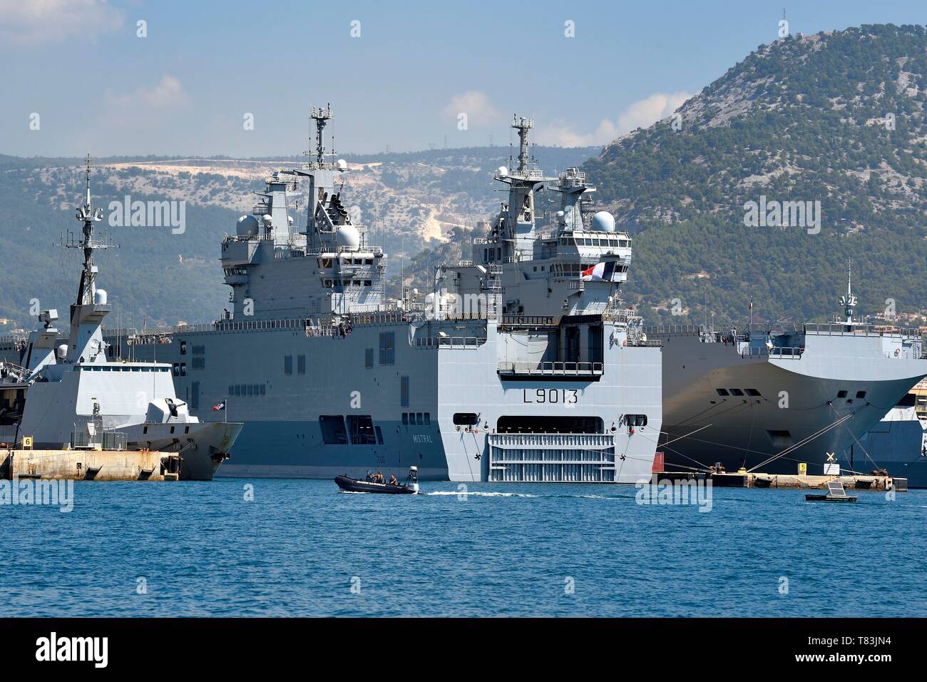 France, Var, Toulon, the naval base (Arsenal), Mistral (L9013) lead ...