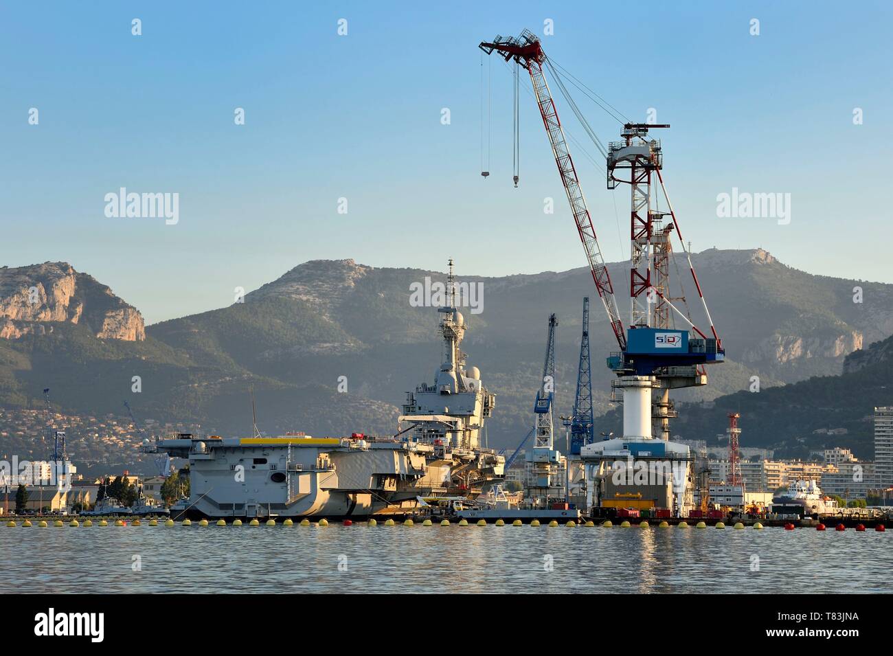 France, Var, Toulon, the naval base (Arsenal), the Charles de Gaulle ...