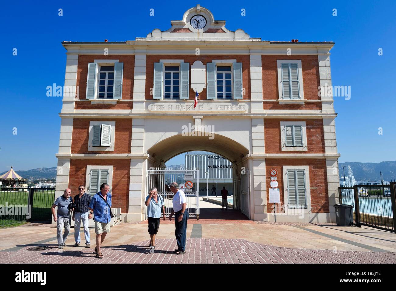 France, Var, rade de Toulon, La Seyne sur Mer, main gate of the former ...