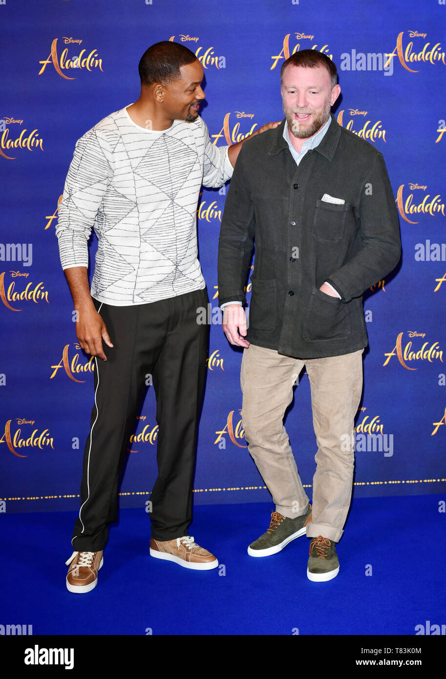 Will Smith and Guy Ritchie attending a photocall for Aladdin, held at ...