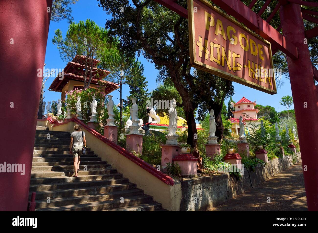 France, Var, Frejus, former Gallieni military camp, Hông Hiên Tu pagoda ...