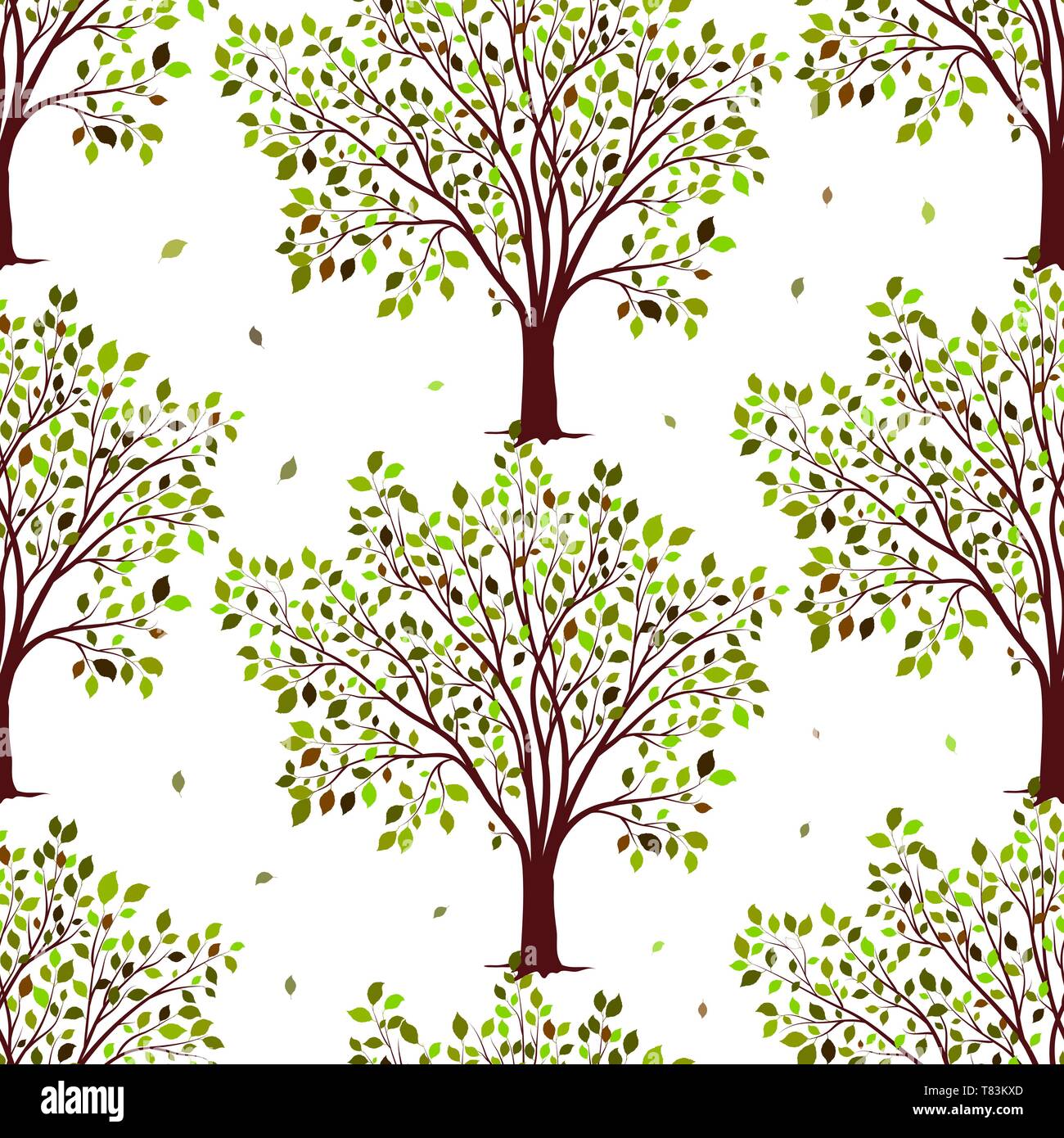 Trees Pattern Stock Vector Images - Alamy