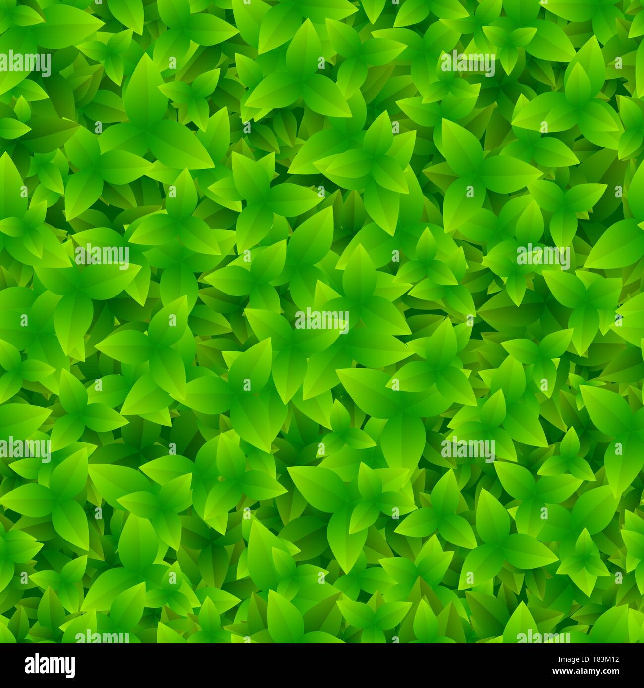 Seamless pattern with green leaves vector background Stock Vector Image ...