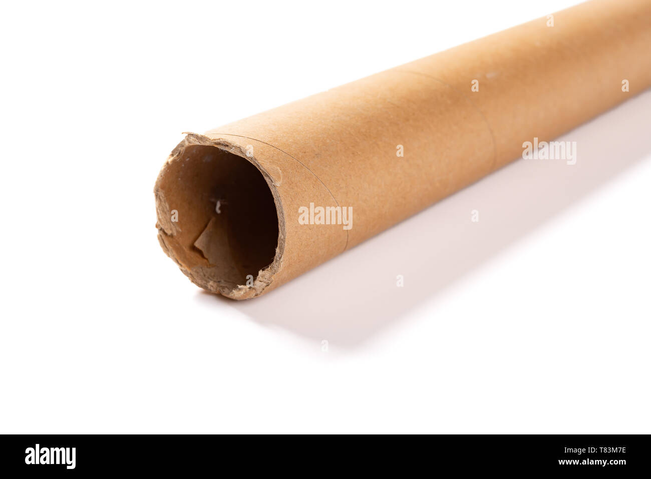 brown paper roll on a white background Stock Photo - Alamy