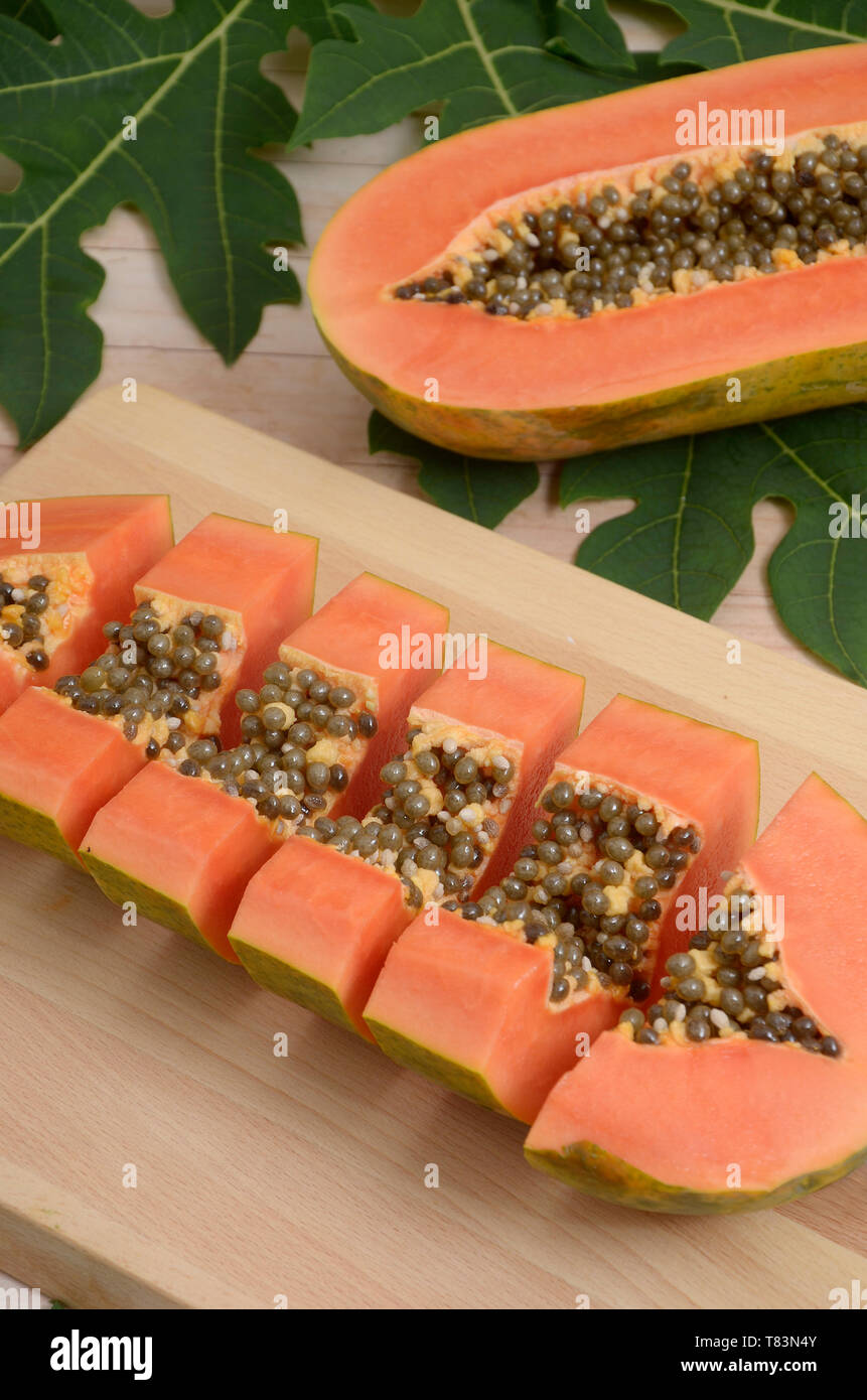 Papaya, Exotic Tropical Fruits Stock Photo - Alamy