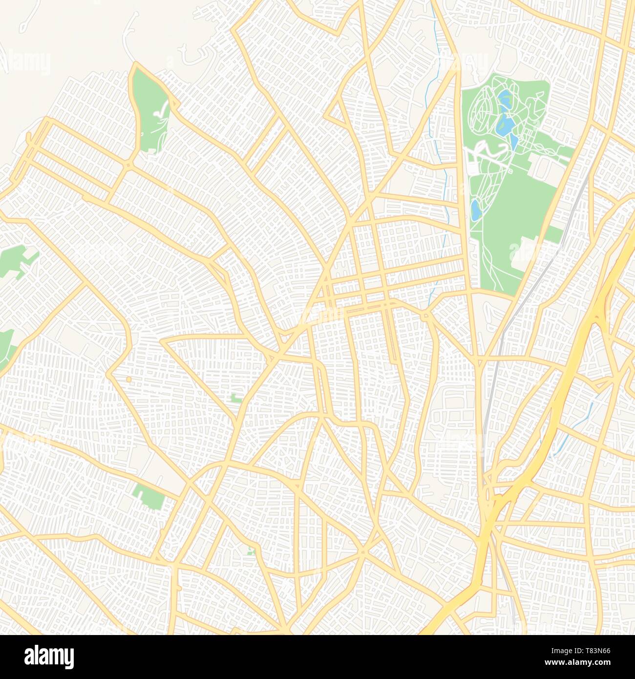 Printable map of Ilio, Greece with main and secondary roads and larger ...