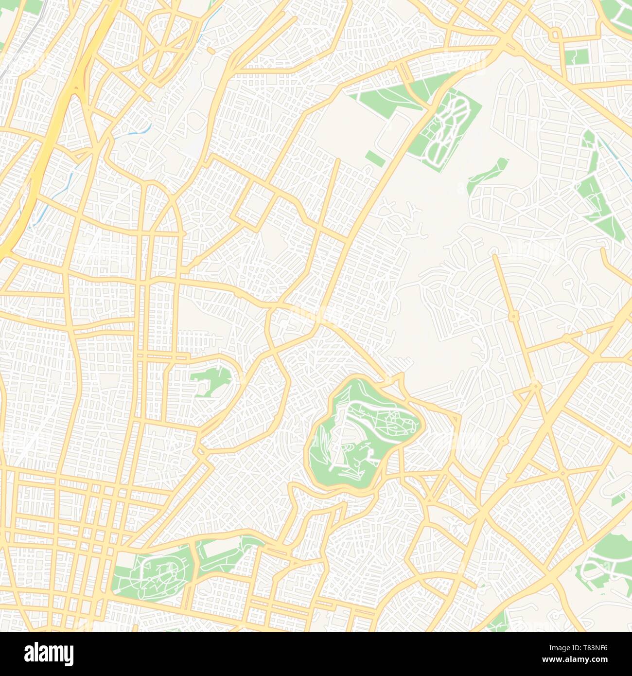 Printable map of Galatsi, Greece with main and secondary roads and ...