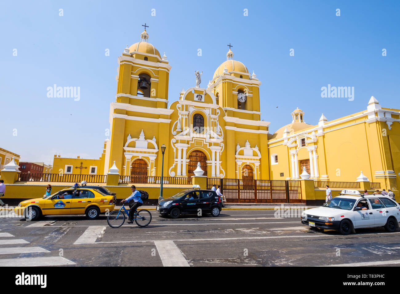 Beautiful Cathedral of Trujillo on the Plaza de Armas or Main Square of ...