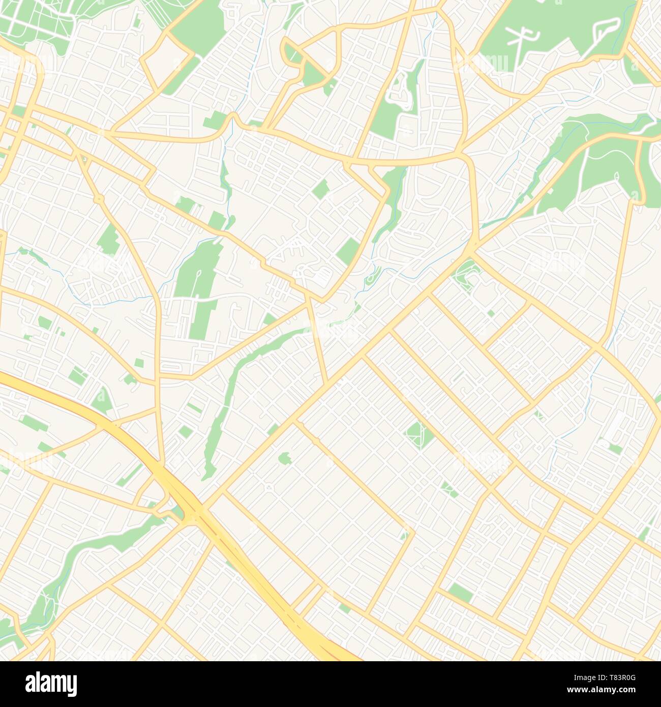 Printable map of Vrilissia, Greece with main and secondary roads and ...