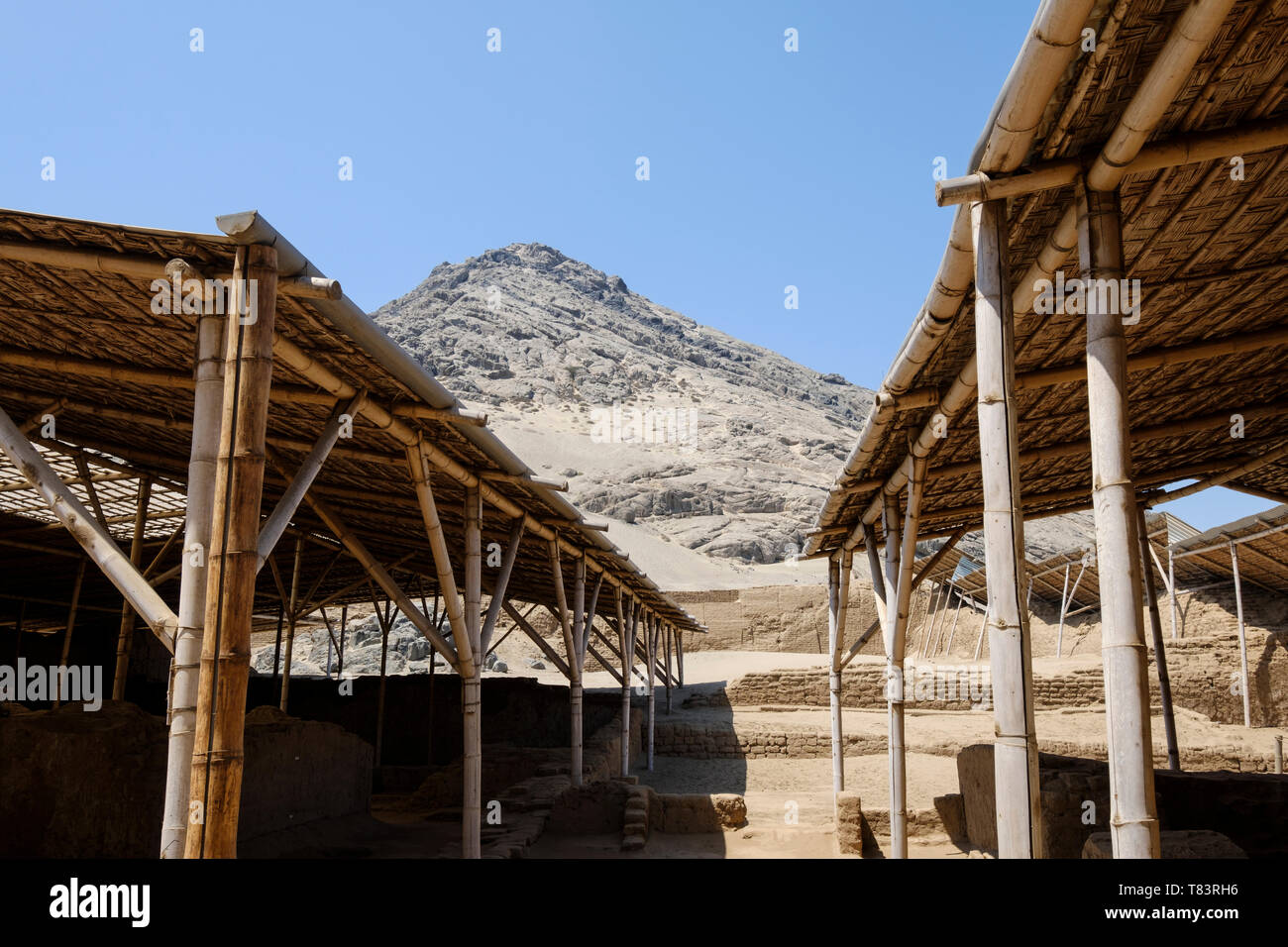 Huaca of the Moon at The Ancient City of Moche near modern Trujillo in ...