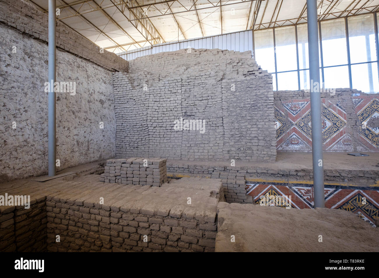 Huaca of the Moon at The Ancient City of Moche near modern Trujillo in ...