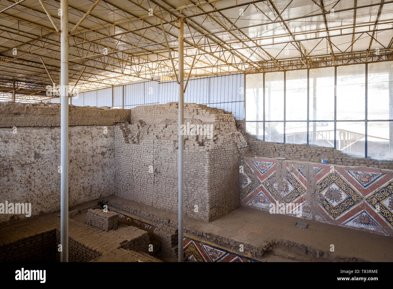 Huaca of the Moon at The Ancient City of Moche near modern Trujillo in ...