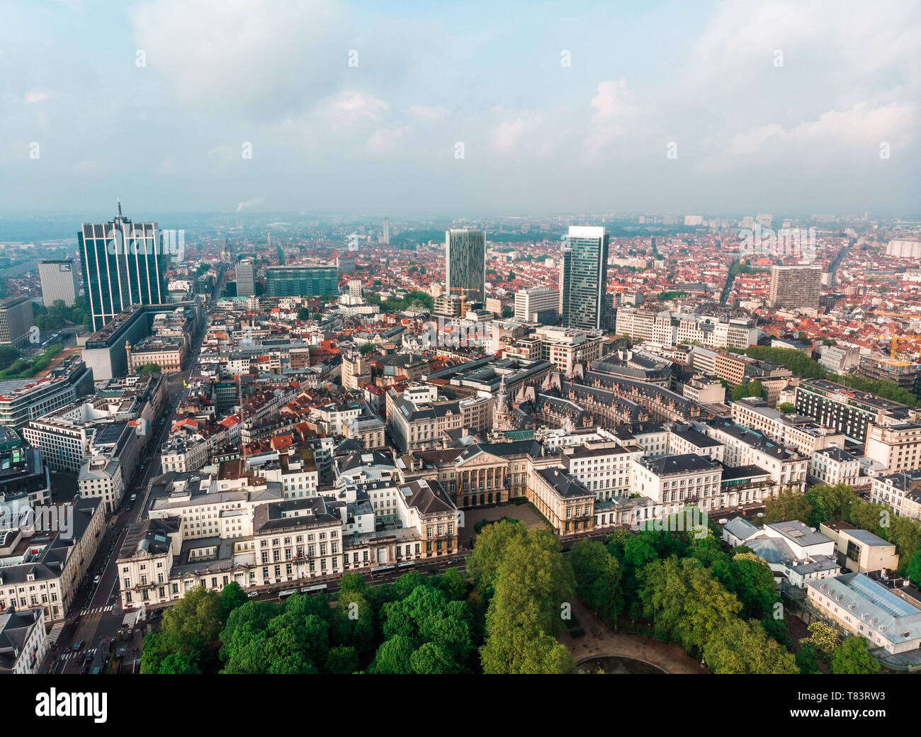 Aerial view of central Brussels, Belgium Stock Photo - Alamy