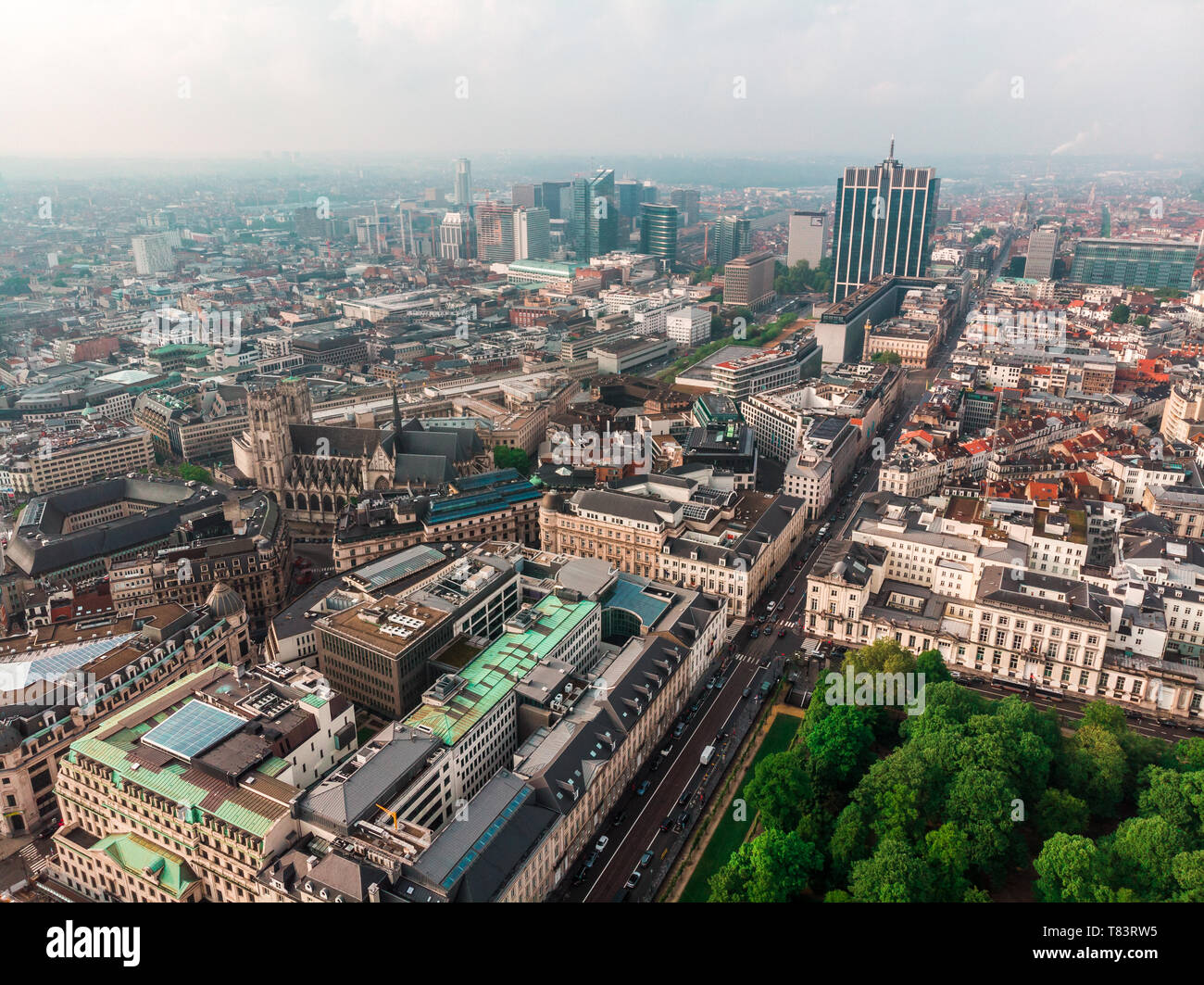Aerial view of central Brussels, Belgium Stock Photo - Alamy