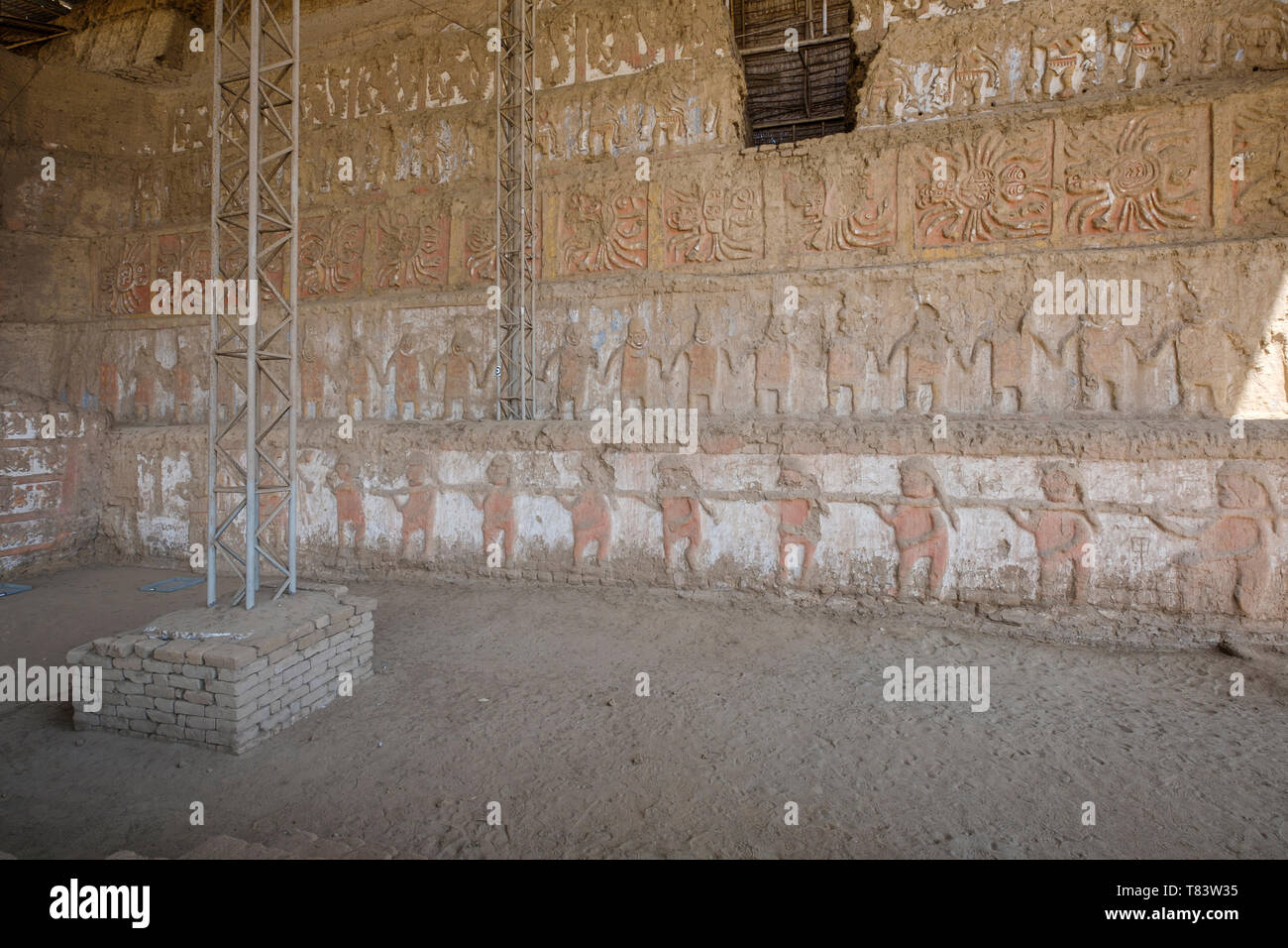 Superposition of the Old Temple facades in the Huaca of the Moon at The ...