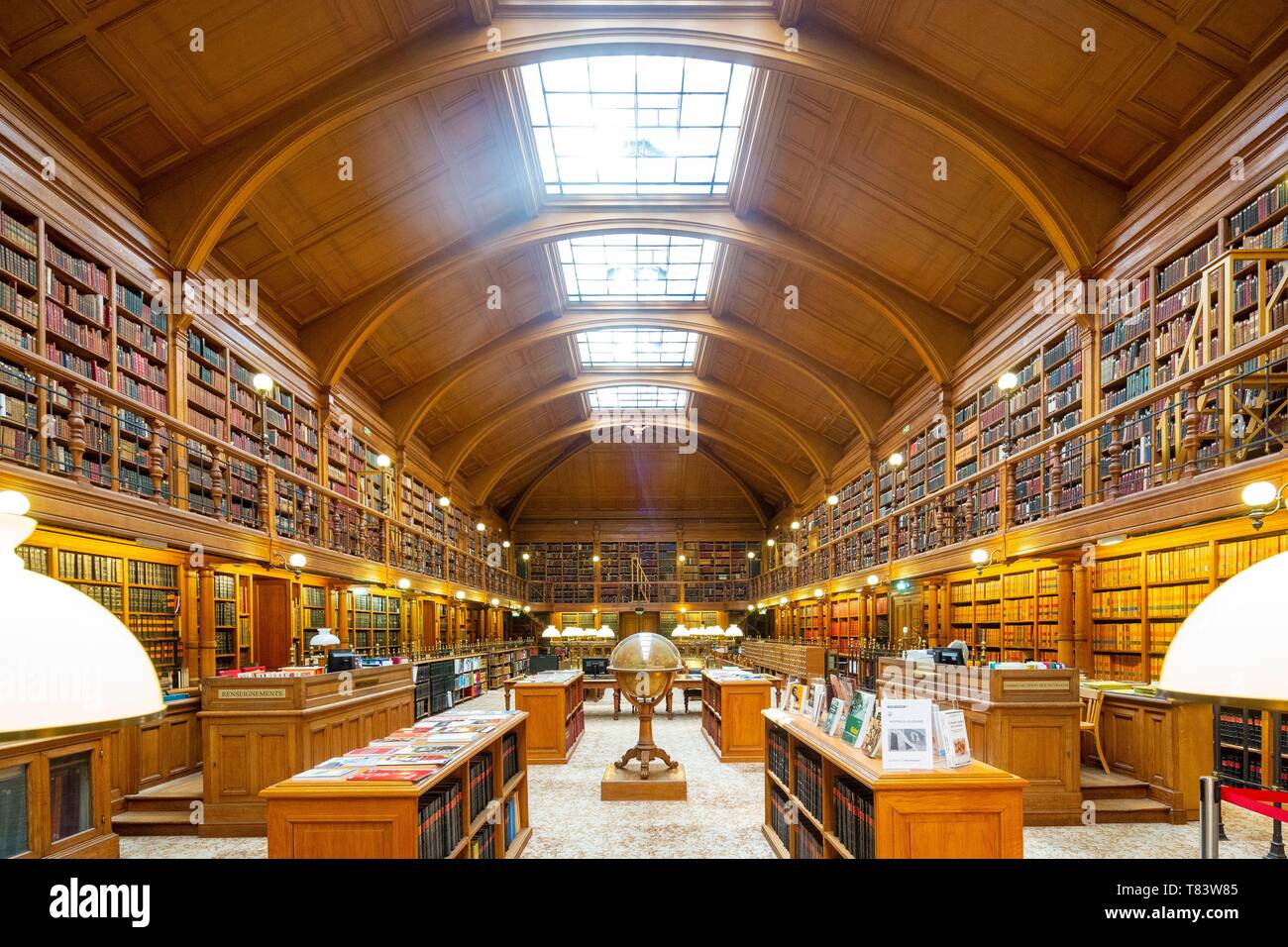 France, Paris, the Paris City Hall, the library Stock Photo - Alamy