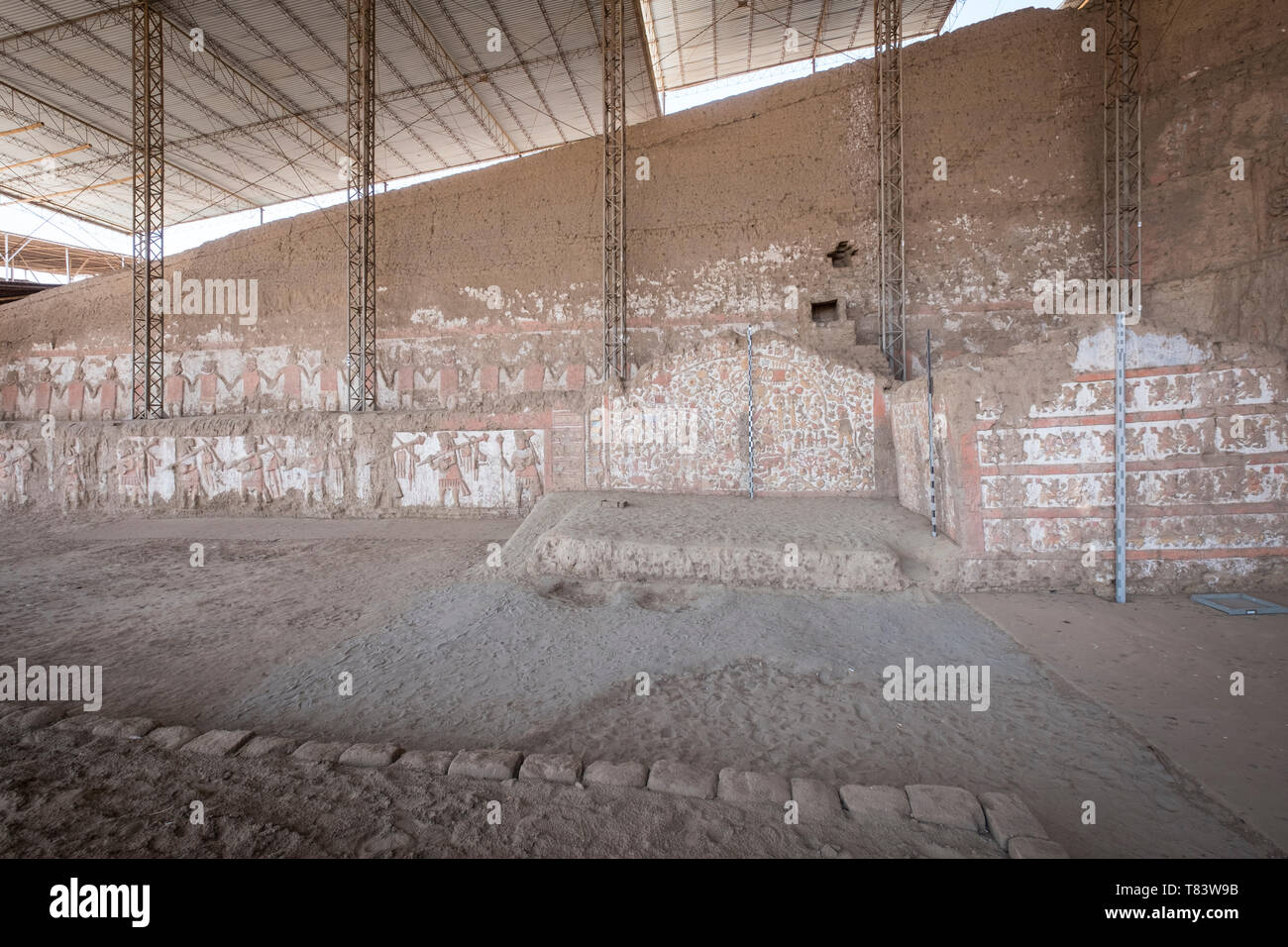 Mural of the Myths at the Huaca of the Moon at The Ancient City of ...