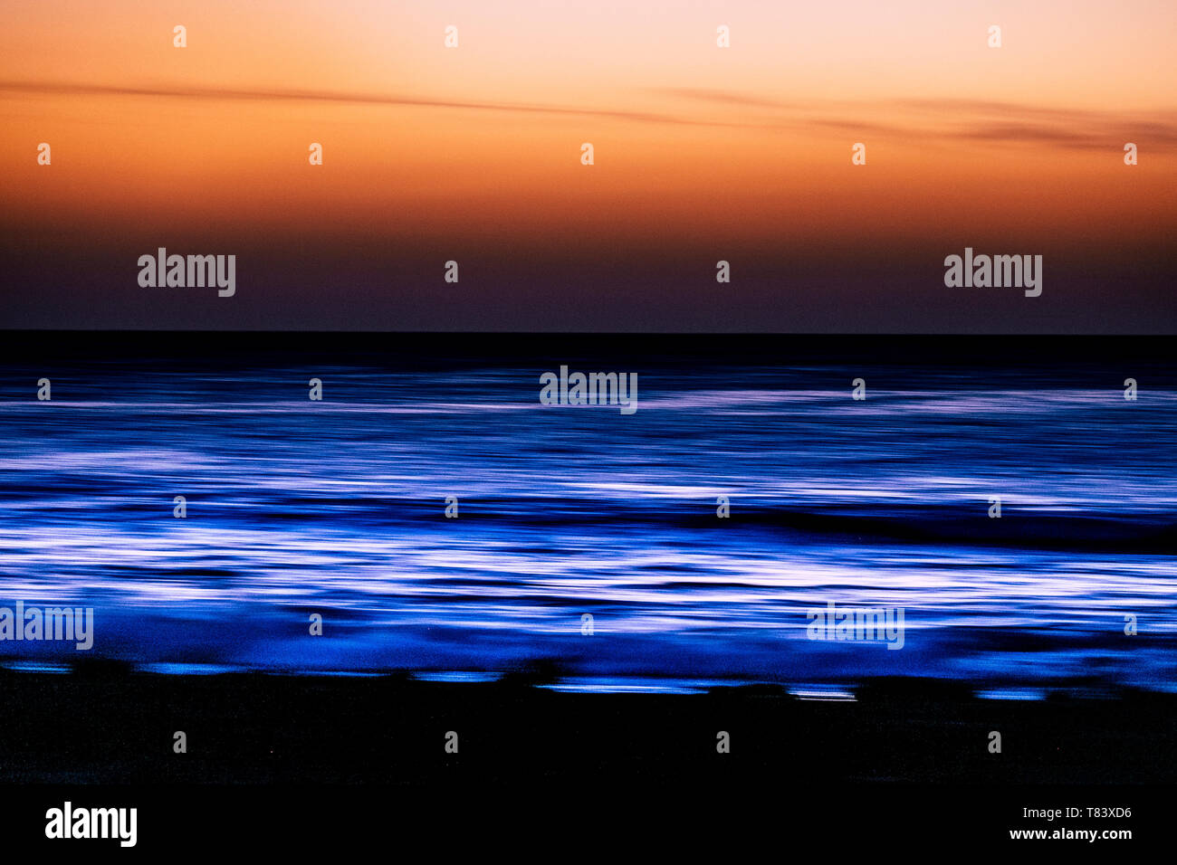 Artistic view of ocean sea water in long exposure in motion ...