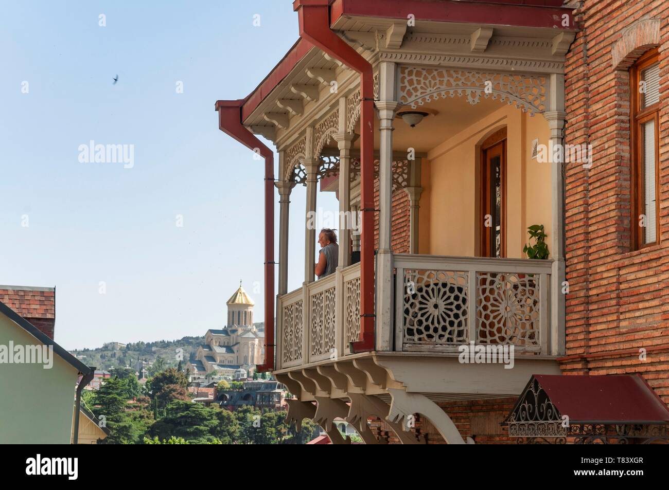 Georgia, traditional house in the old town Stock Photo - Alamy