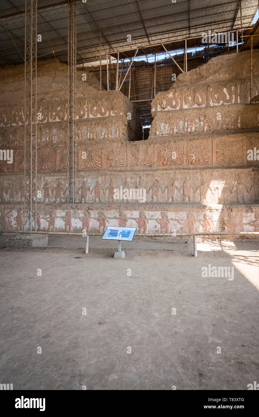 Superposition of the Old Temple facades in the Huaca of the Moon at The ...