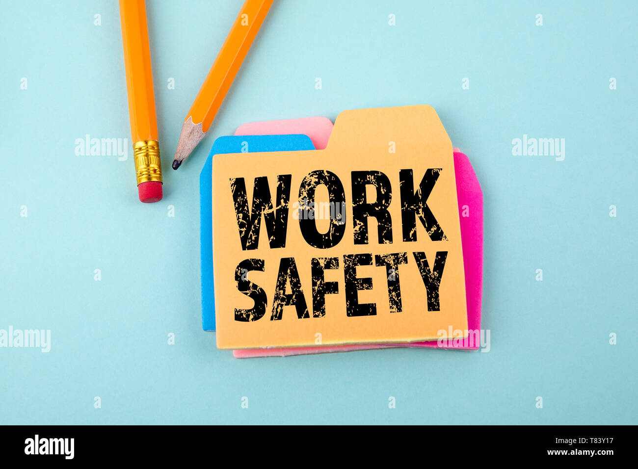 Work Safety Concept. Paper note with text Stock Photo - Alamy
