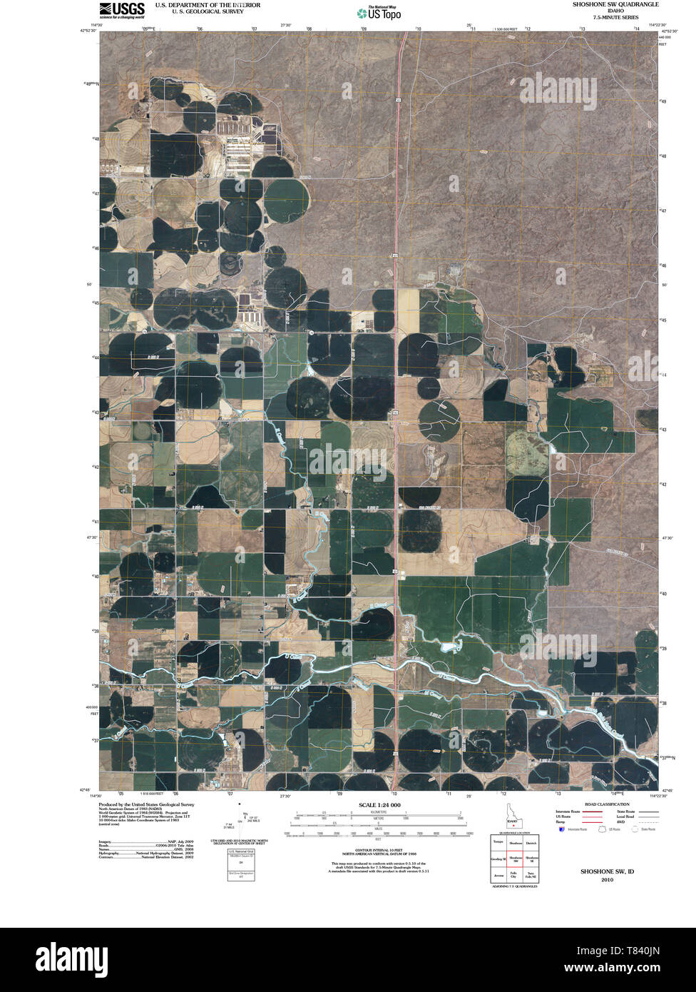 Map of shoshone hi-res stock photography and images - Alamy
