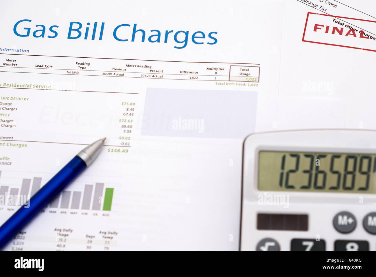 Energy efficiency concept and energy bill papers Stock Photo - Alamy