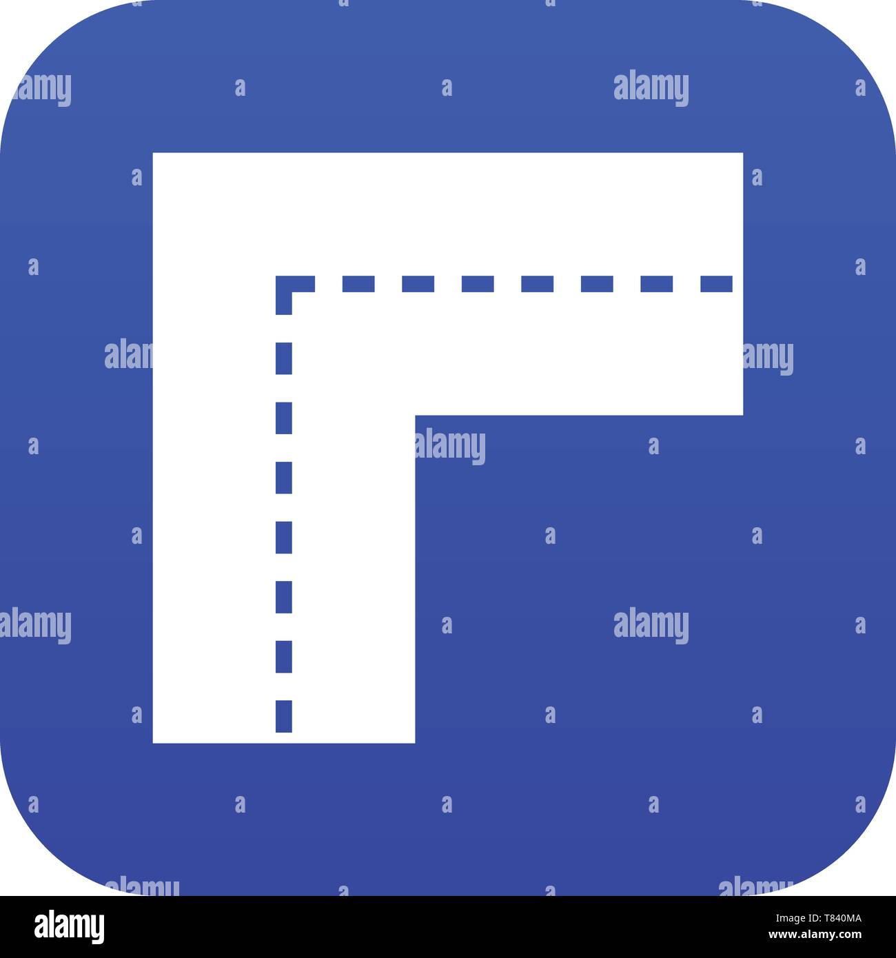 Turning road icon digital blue Stock Vector Image & Art - Alamy