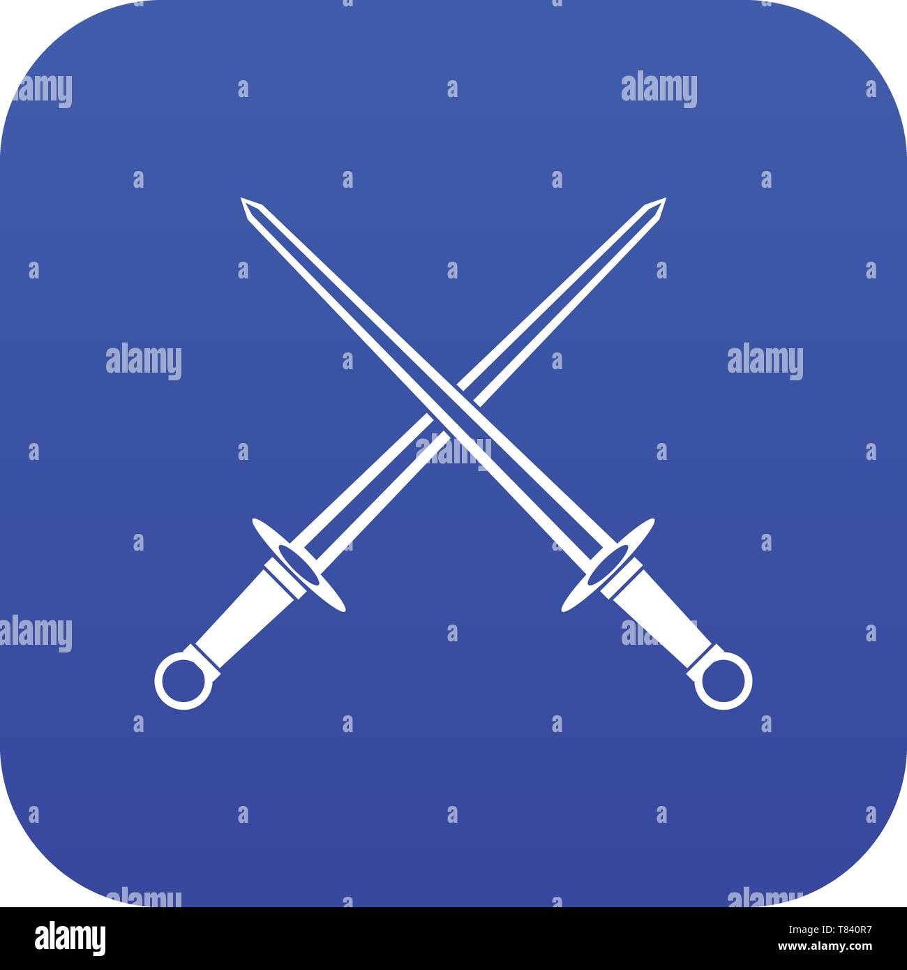 Swords icon digital blue Stock Vector Image & Art - Alamy