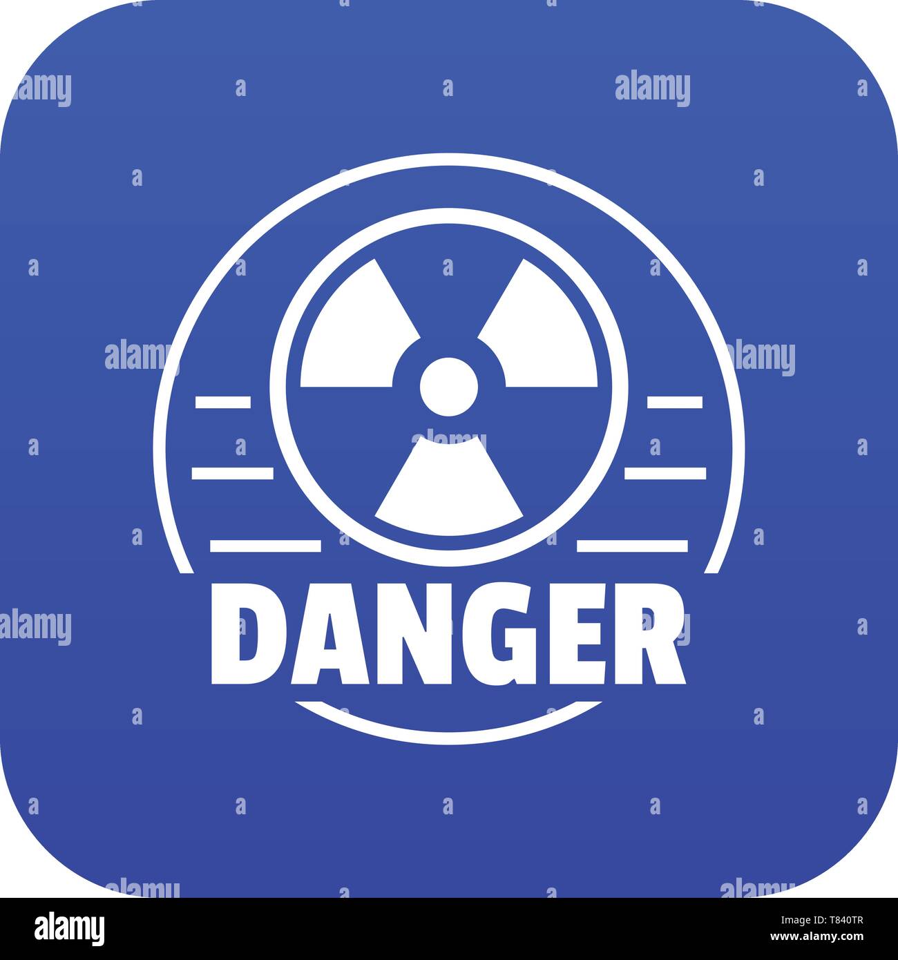 Radiation icon blue vector Stock Vector Image & Art - Alamy