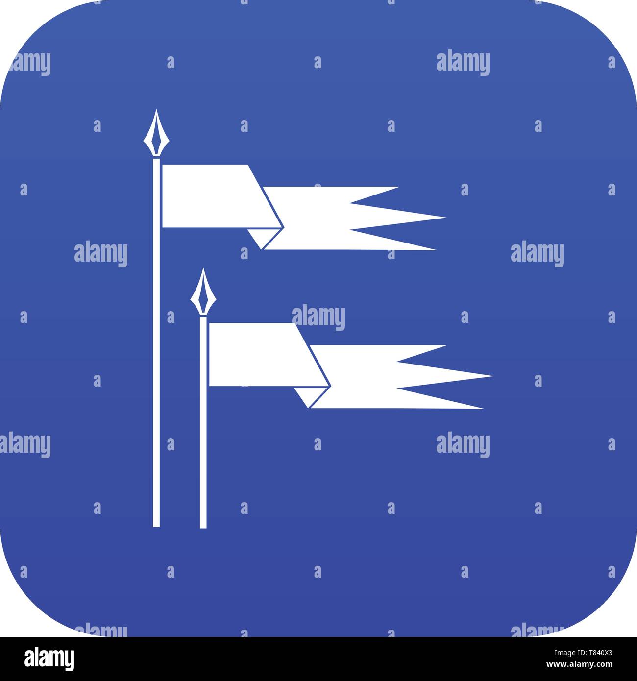 Ancient battle flags icon digital blue Stock Vector Image & Art - Alamy